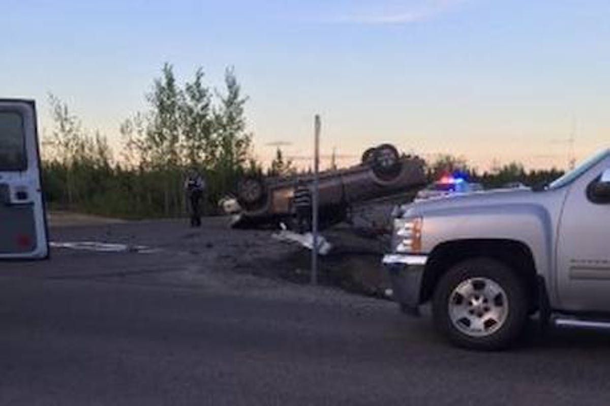 Truck flipped over in two-vehicle collision | PNI Atlantic News