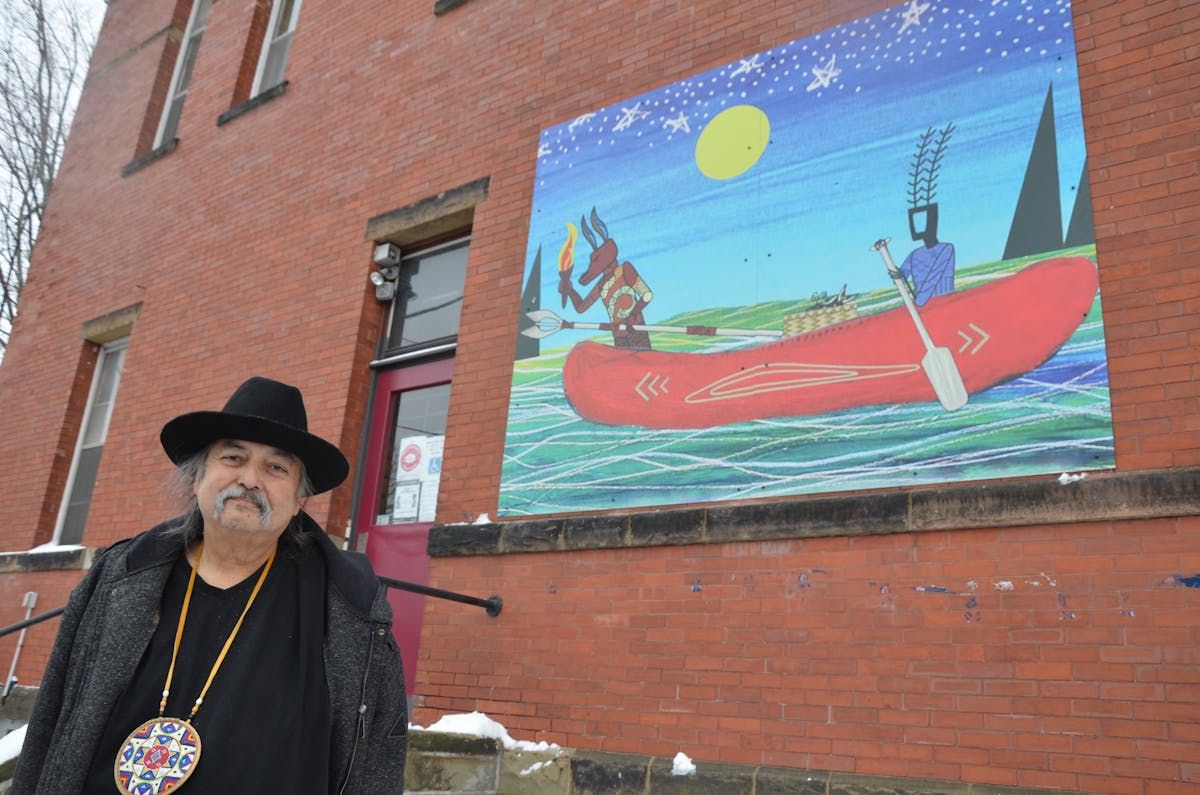 VIDEO: Mural by Mi’kmaw artist Alan Syliboy officially unveiled at Kings County Museum in ...