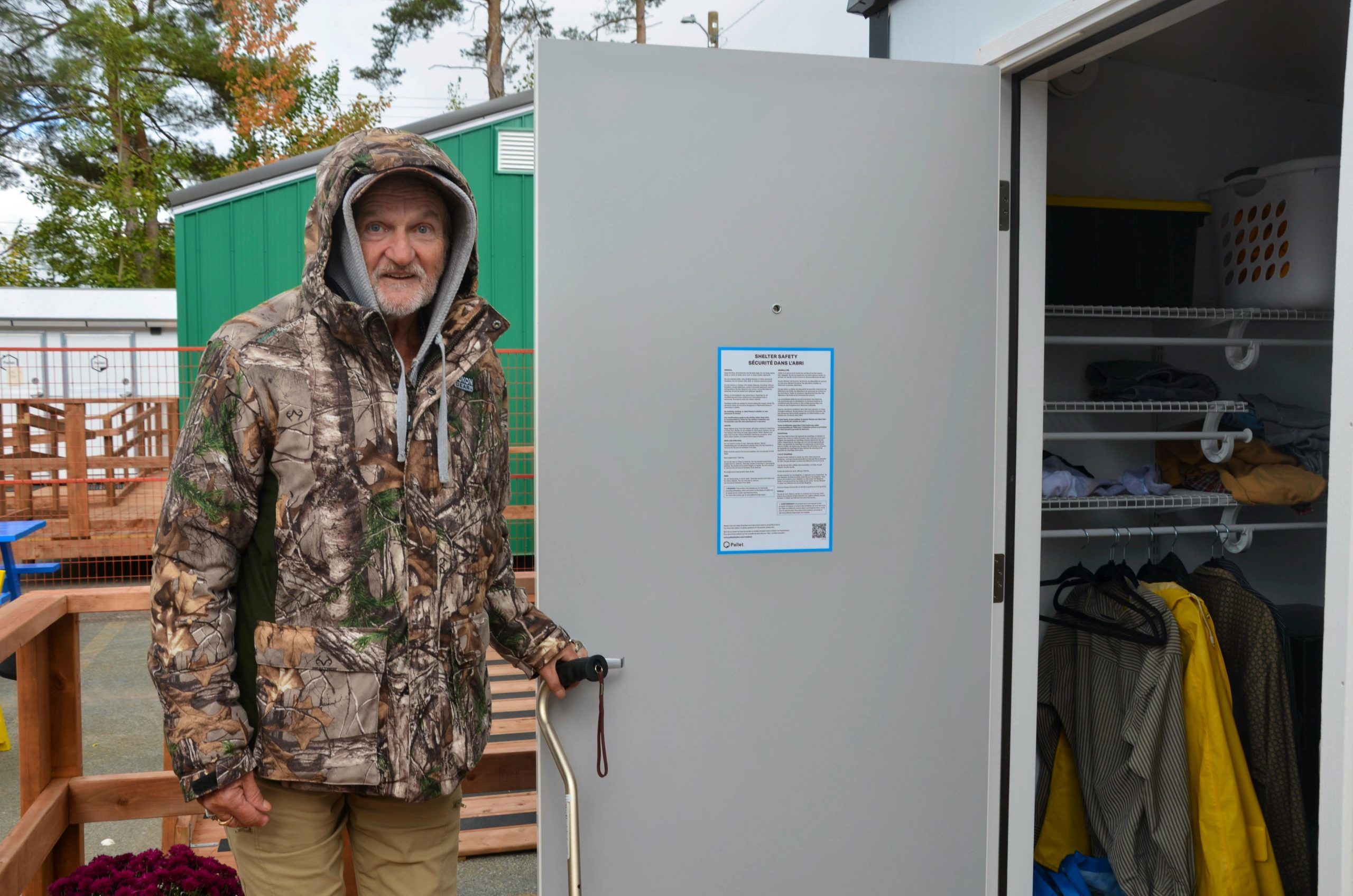 Tiny Meadows Pallet shelter resident in North Kentville, N.S., says ...