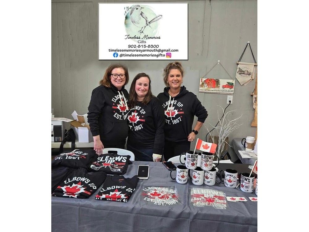 Yarmouth businesswomen moving elbows up merch made in Canada | PNI ...