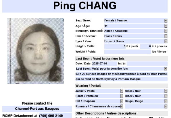 RCMP searching for woman missing from Marine Atlantic ferry | PNI ...