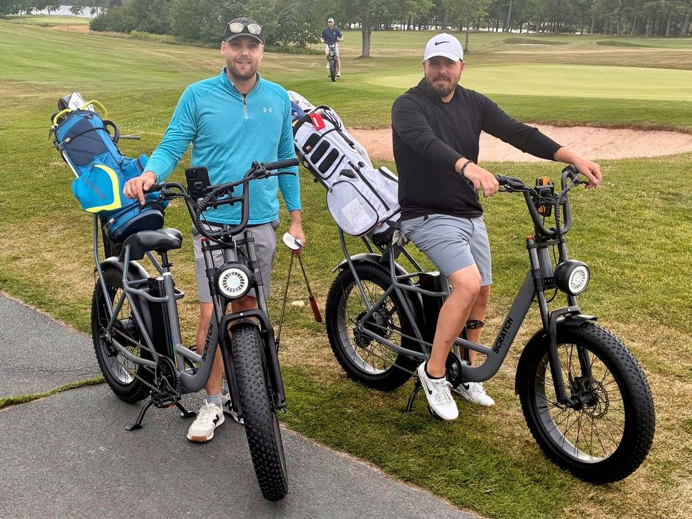 Locally designed Scratch Bikes combine walking, carting on golf course ...