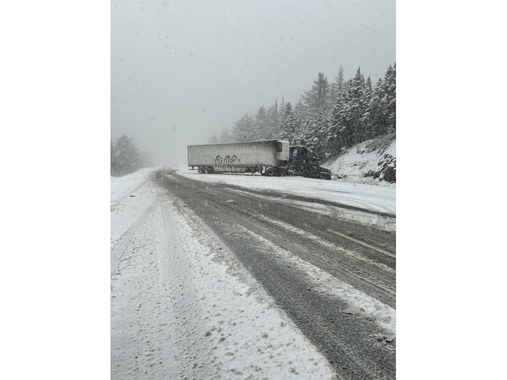 Tractor trailer blocking west-bound lanes on TCH near Glovertown | PNI Atlantic News