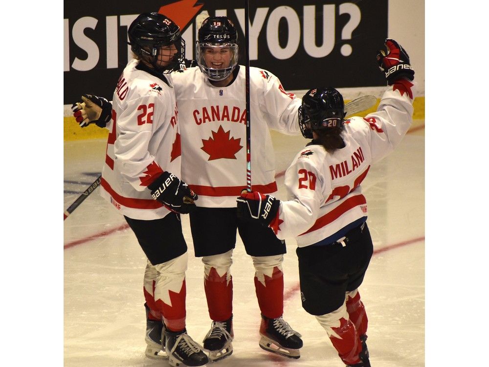 Canada advances to gold medal game against U.S. at U18 women's worlds ...