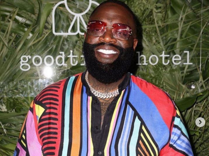 Green on green: Rapper Rick Ross smokes ‘grass’ while cutting his own ...
