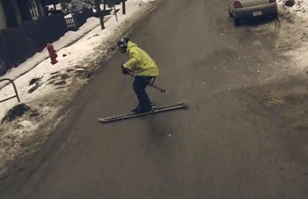 Splashy street skier video goes viral | The Province