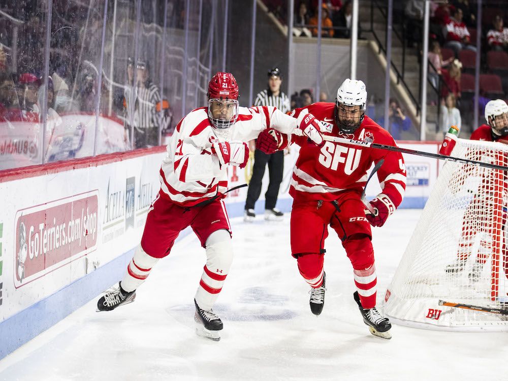 SFU plays host Boston University to 1-1 draw in hockey exhibition | The ...