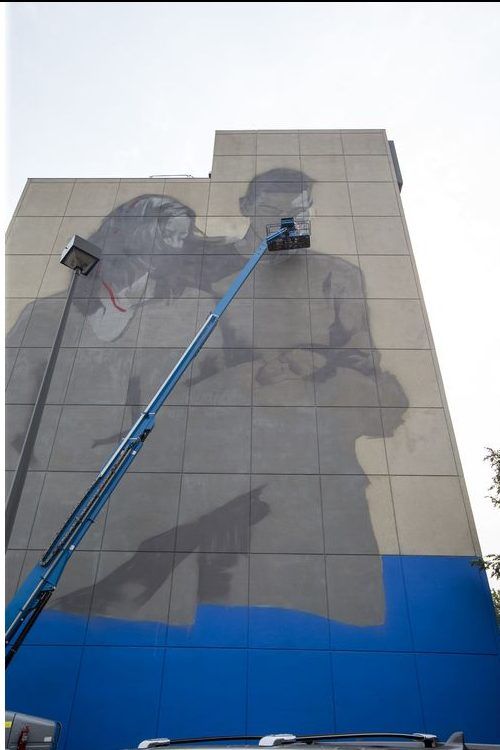 Regina-born artist painting Saskatoon's largest mural | The Star Phoenix