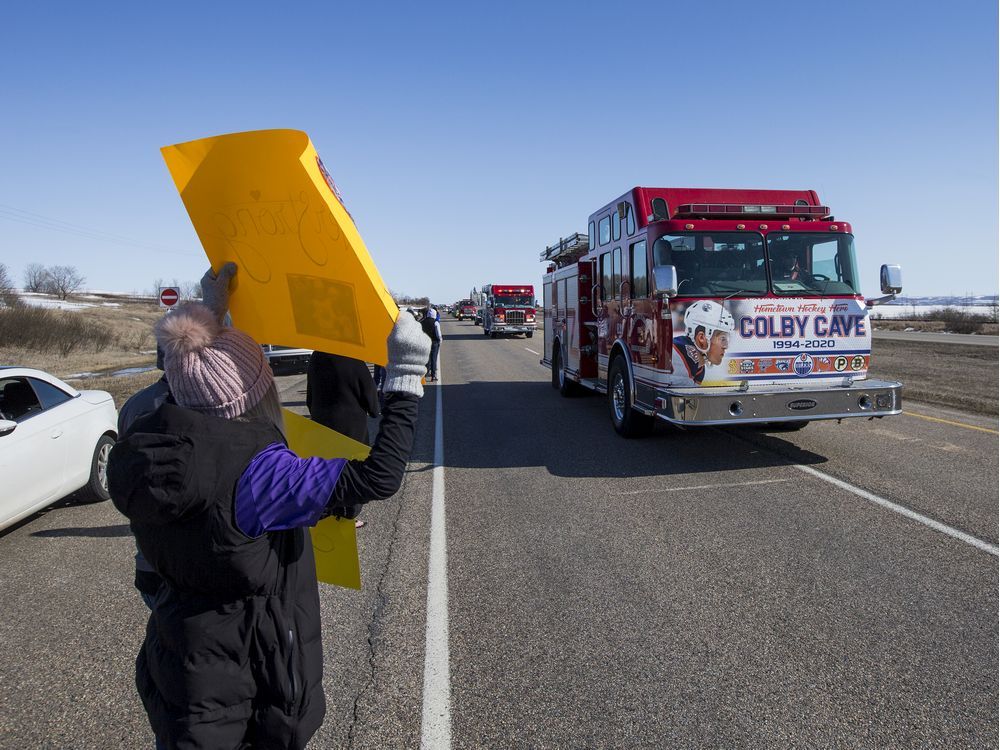 Photos: Procession near North Battleford honours the late Colby Cave ...