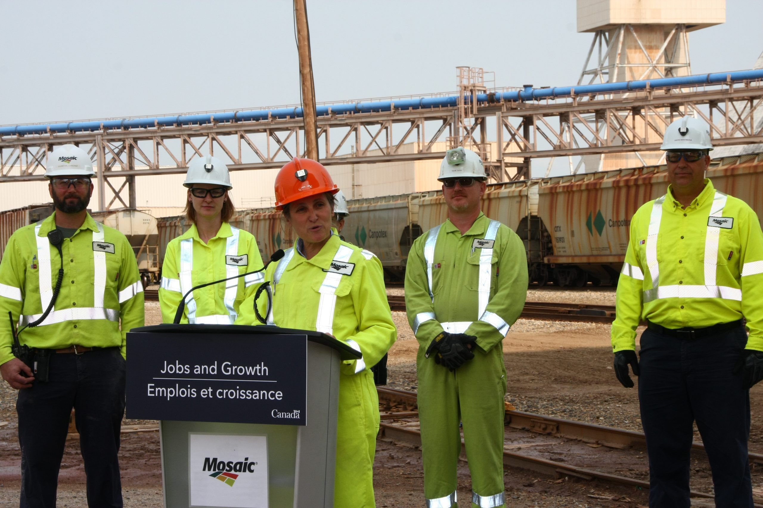 Deputy prime minister visits Colonsay, Sask., tours potash mine | The ...
