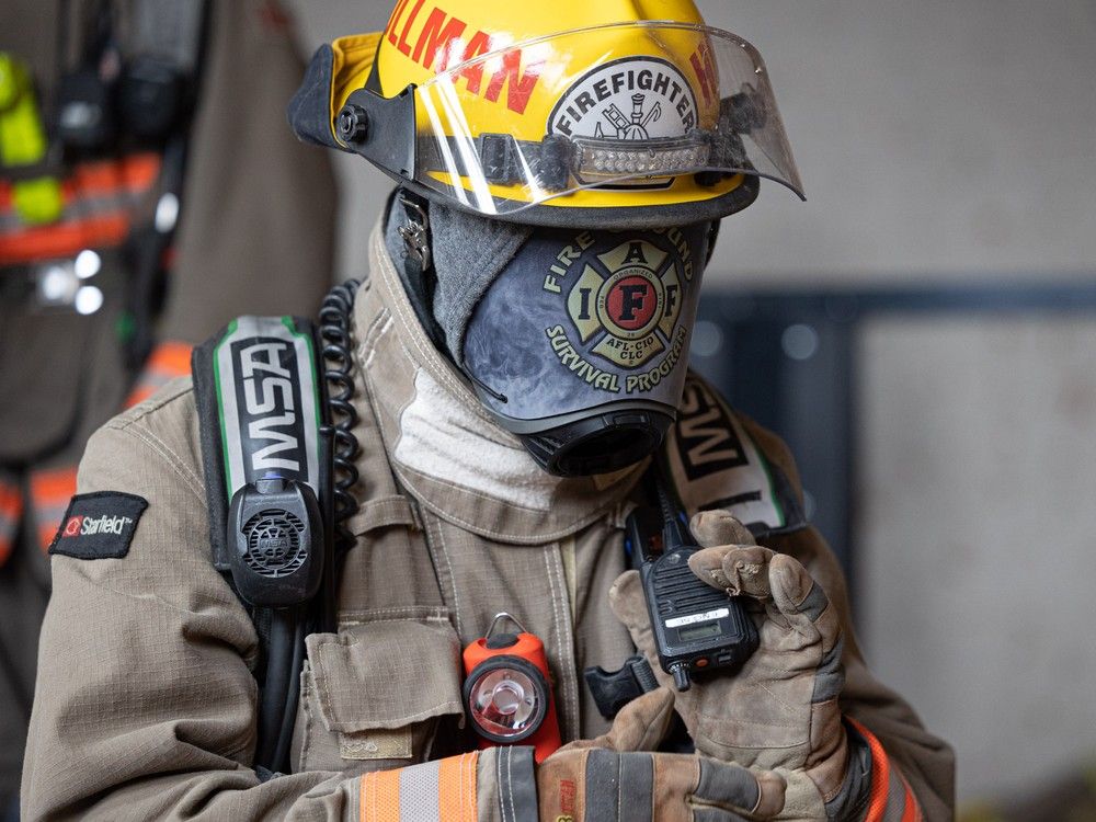 Sask. firefighters take part in survival training session in Saskatoon ...