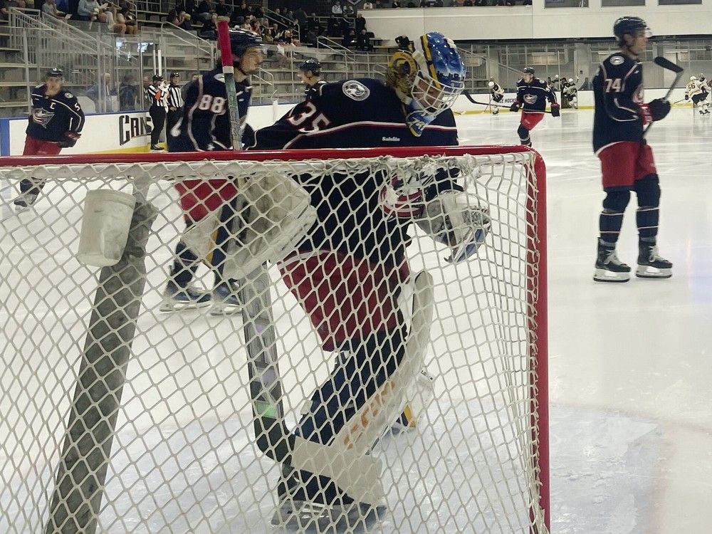 Welcome back: Evan Gardner returns to Blades from NHL's Blue Jackets ...