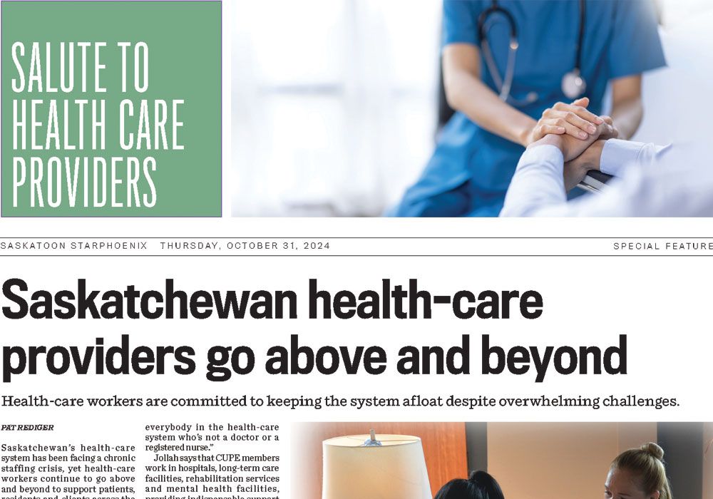 Salute To Saskatchewan Health Care Workers | The Star Phoenix