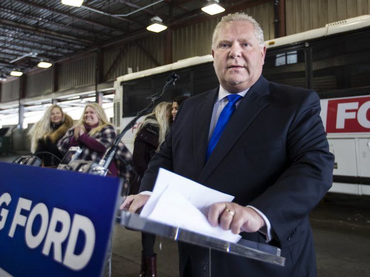 Doug Ford unveils campaign slogan and bus | Toronto Sun