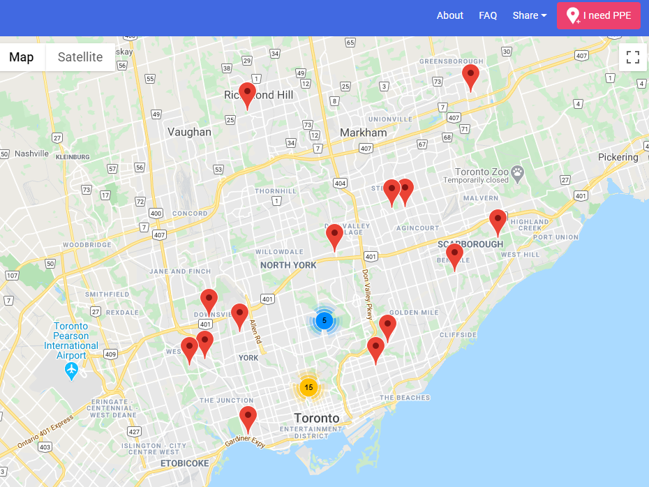 Map shows health-care workers' call for PPE | Toronto Sun