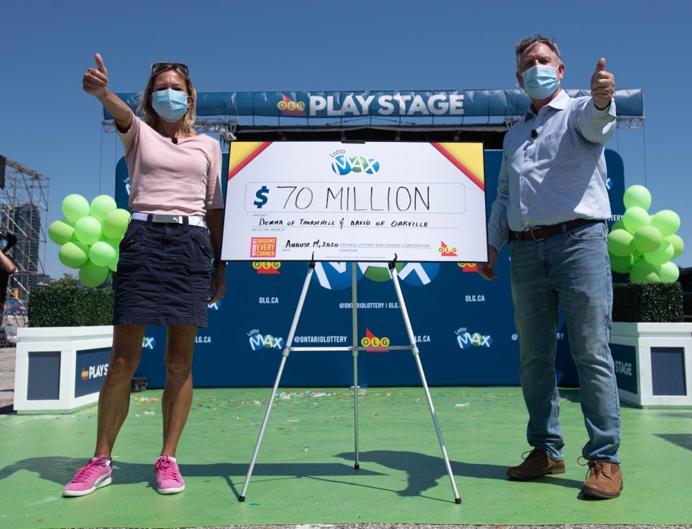 SAFE BET: Socially distant celebration for lottery winners | Toronto Sun