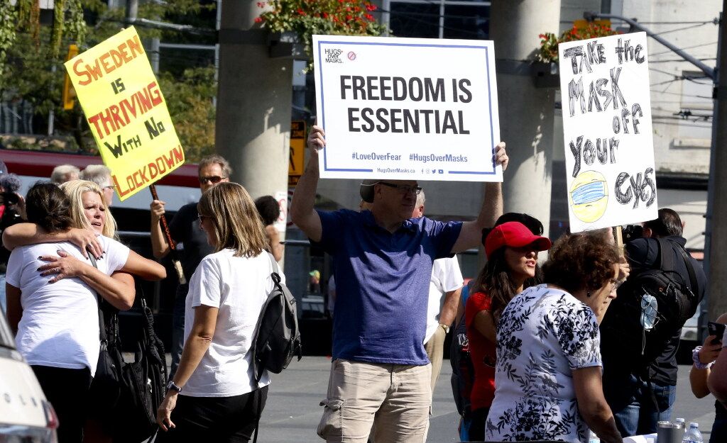 Anti-lockdown protesters believe COVID restrictions threaten freedom ...