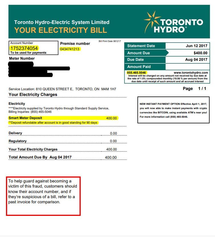 Toronto Hydro warns of scams targeting its customers | Toronto Sun