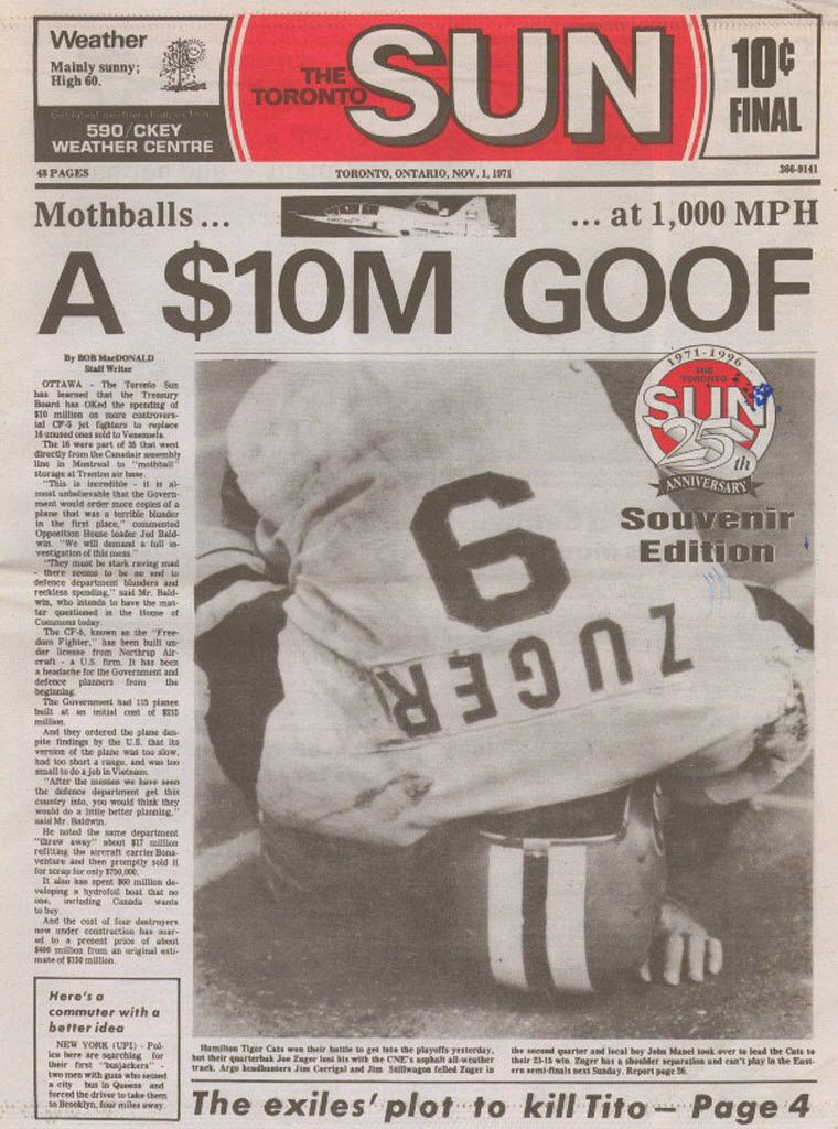 BLIZZARD: Toronto Sun still shines bright 49 years after rising ...