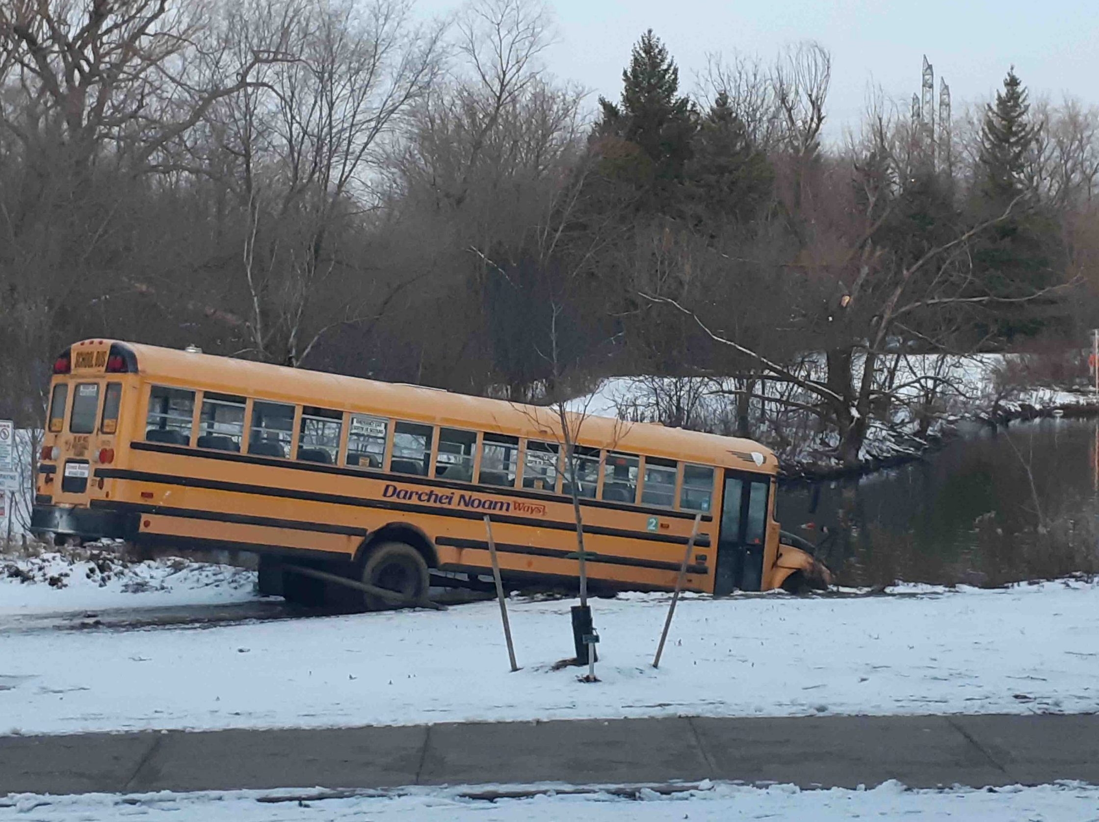 School buses taken for joyride end up in Vaughan pond, creek | Toronto Sun