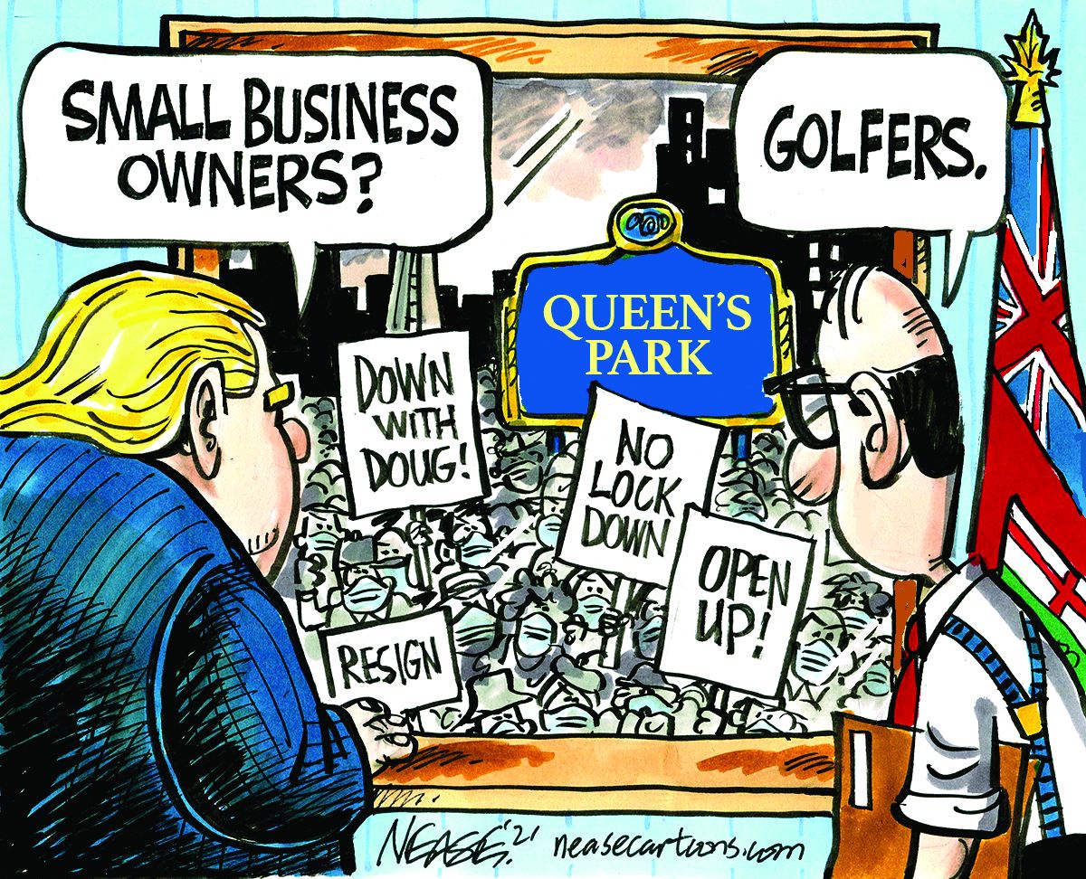 Steve Nease cartoon, April 29, 2021 | Toronto Sun
