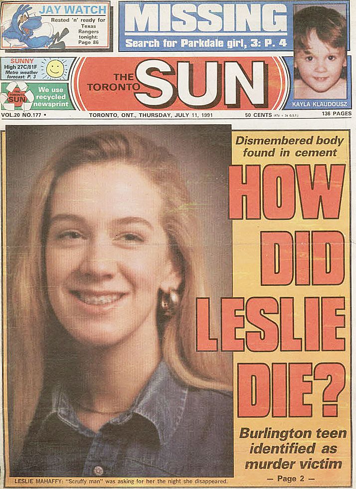 MANDEL: 30 years since Paul Bernardo's murder of Leslie Mahaffy ...