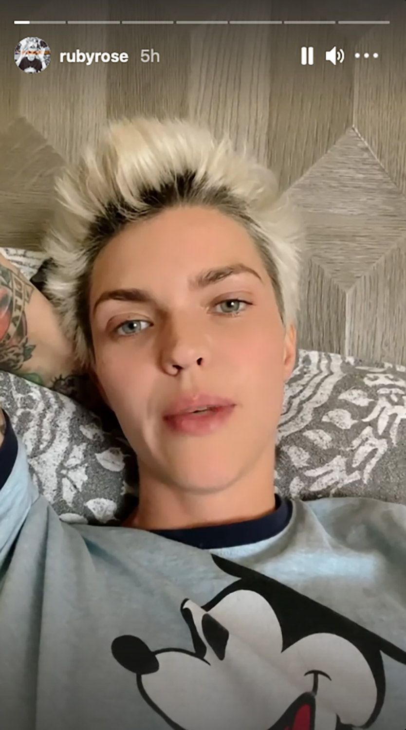 Ruby Rose chokes up describing hospital ordeal after surgery ...