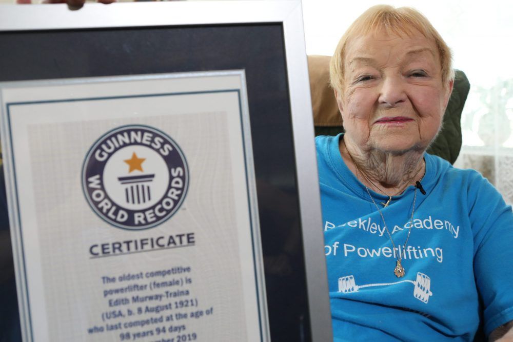 100-year-old powerlifter enters Guinness Book of World Records ...