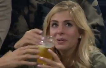 CHEERS TO THAT! Woman's beer-chugging moment at U.S. Open goes viral ...