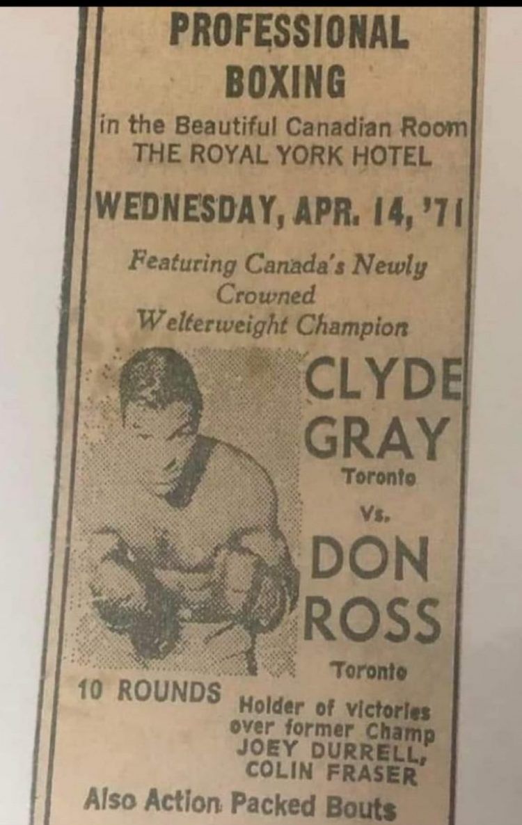 Former Cdn. welterweight great Don Ross passes | North Bay Nugget