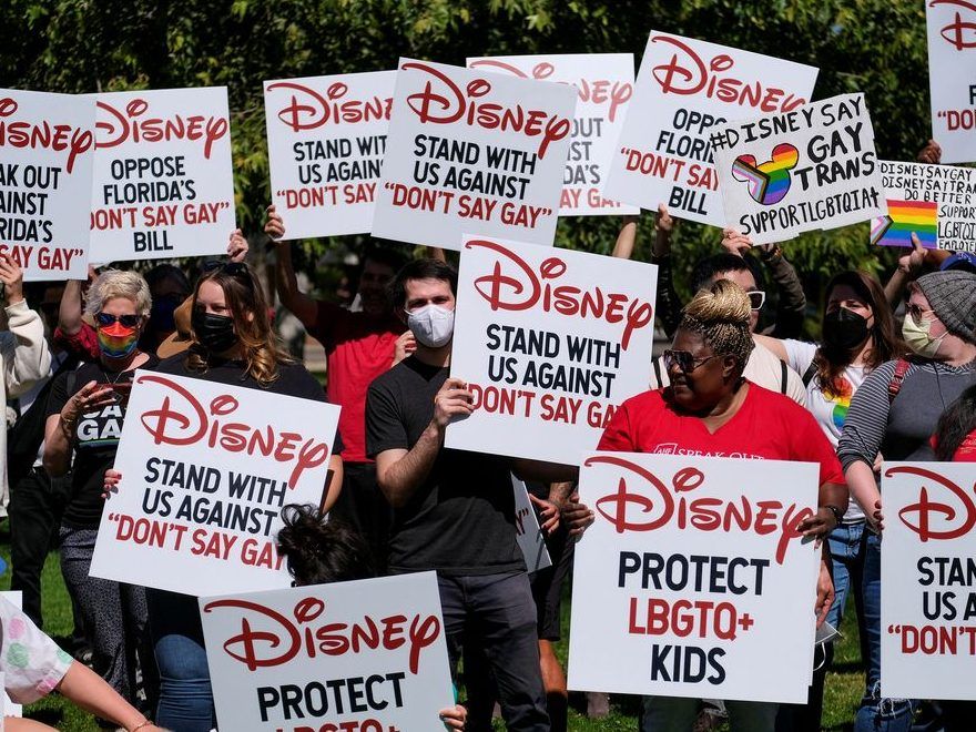 Disney employees stage walkouts to protest company response to Florida ...