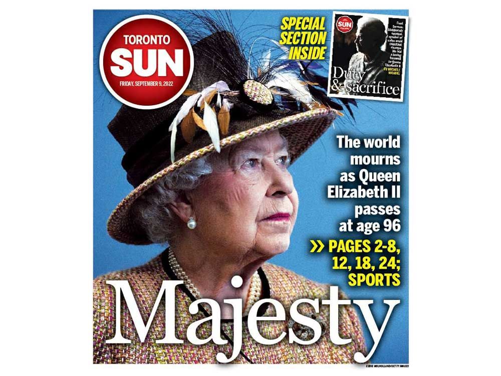 Queen Elizabeth's death dominates planet's front pages | Ottawa Sun