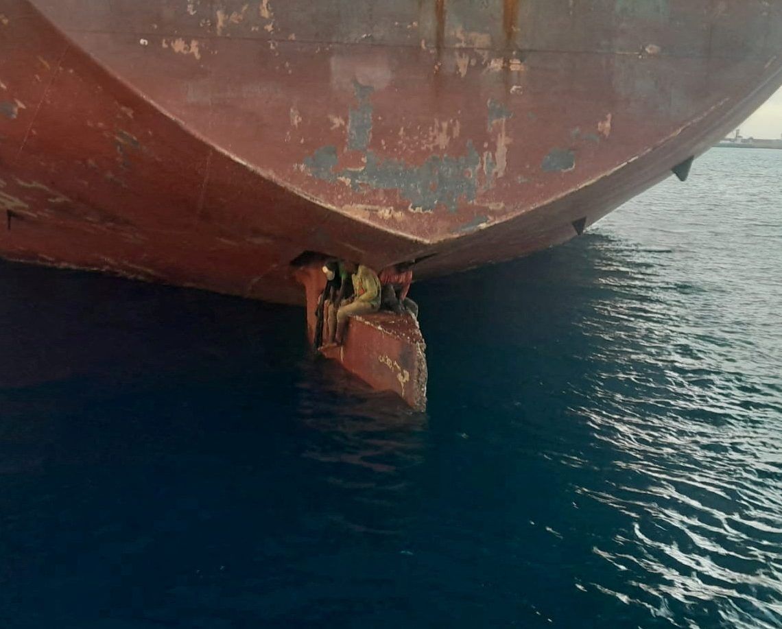 Stowaways survive 11 days at sea by clinging to rudder of oil tanker ...