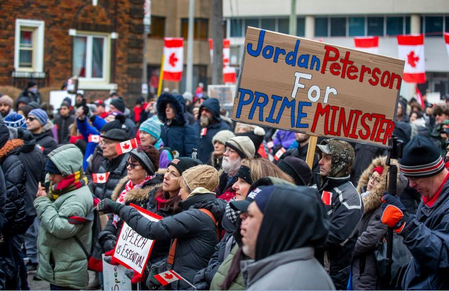 WARMINGTON: Protesters brave cold to back embattled Jordan Peterson ...