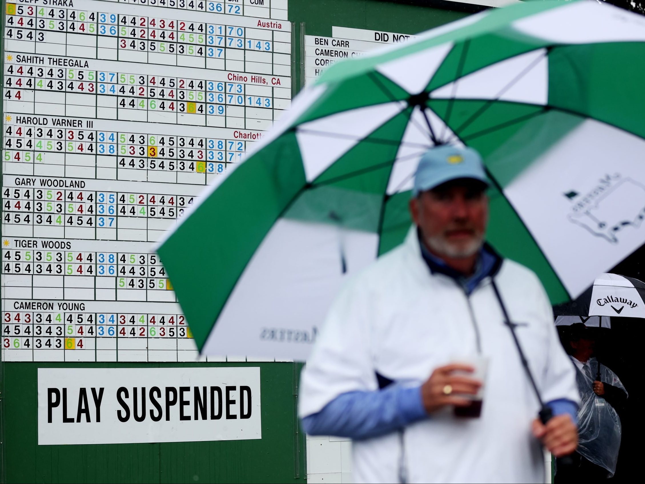 MASTERS: A warm trip around a cold Augusta National on a wet Saturday ...