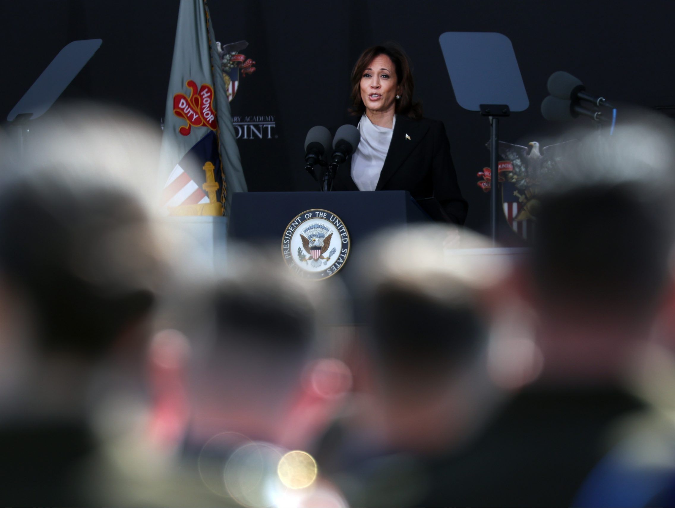 Kamala Harris gives commencement speech at West Point, making history ...
