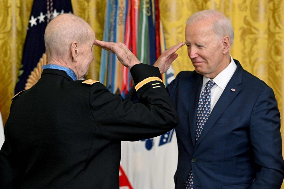 Joe Biden lambasted after walking out of U.S. military medal ceremony ...