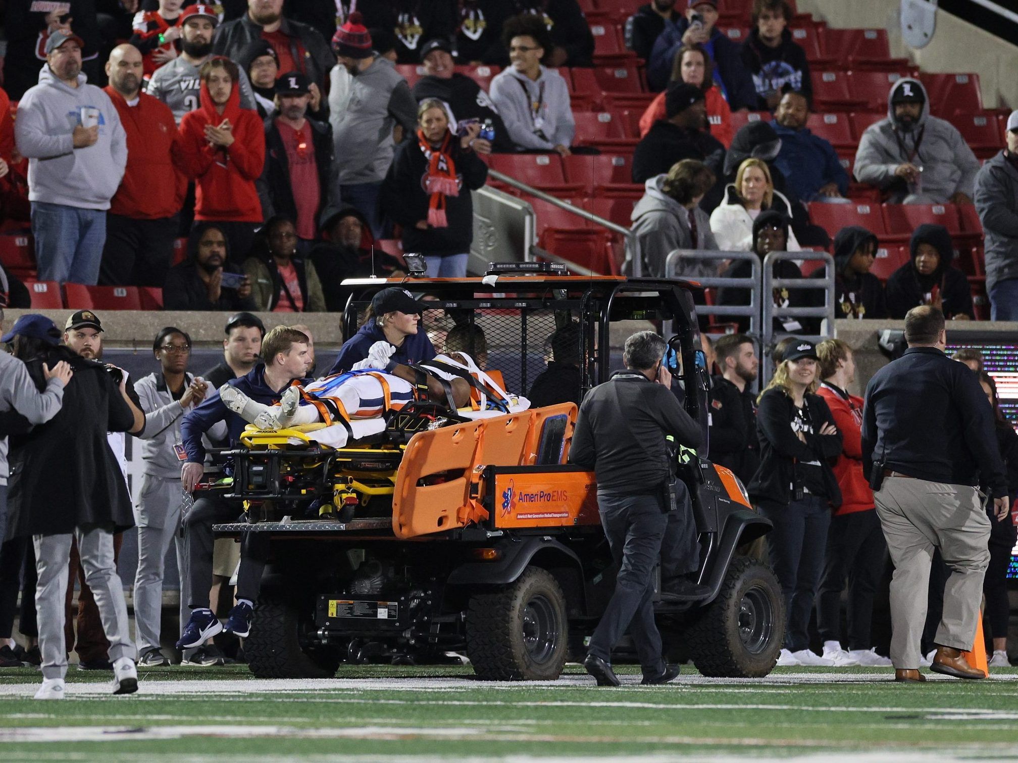 Virginia RB Perris Jones regains movement after hard hit, hospitalized ...