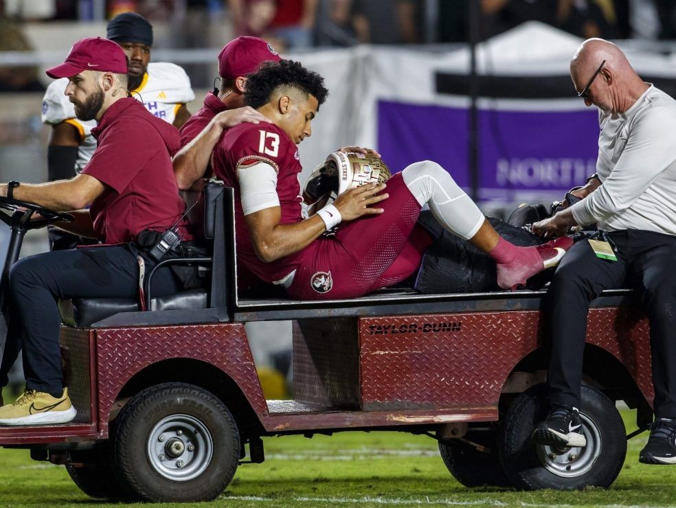 Florida State QB Jordan Travis suffers gruesome leg injury | Toronto Sun Florida State QB Jordan Travis suffers gruesome leg injury | Toronto Sun