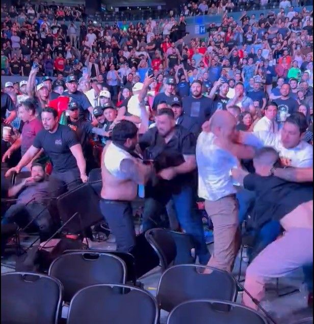 Dana White weighs in on chaotic brawl in stands at UFC event in Mexico ...