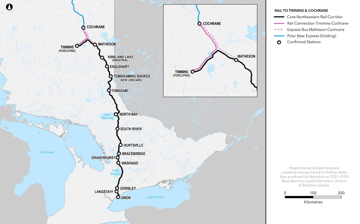Northlander will have one southbound and one northbound service daily ...