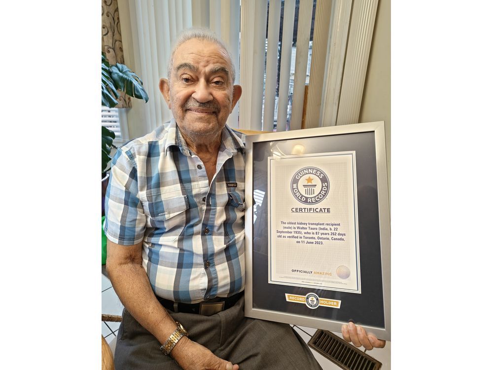 Ont. man now holds world record as oldest kidney transplant recipient ...