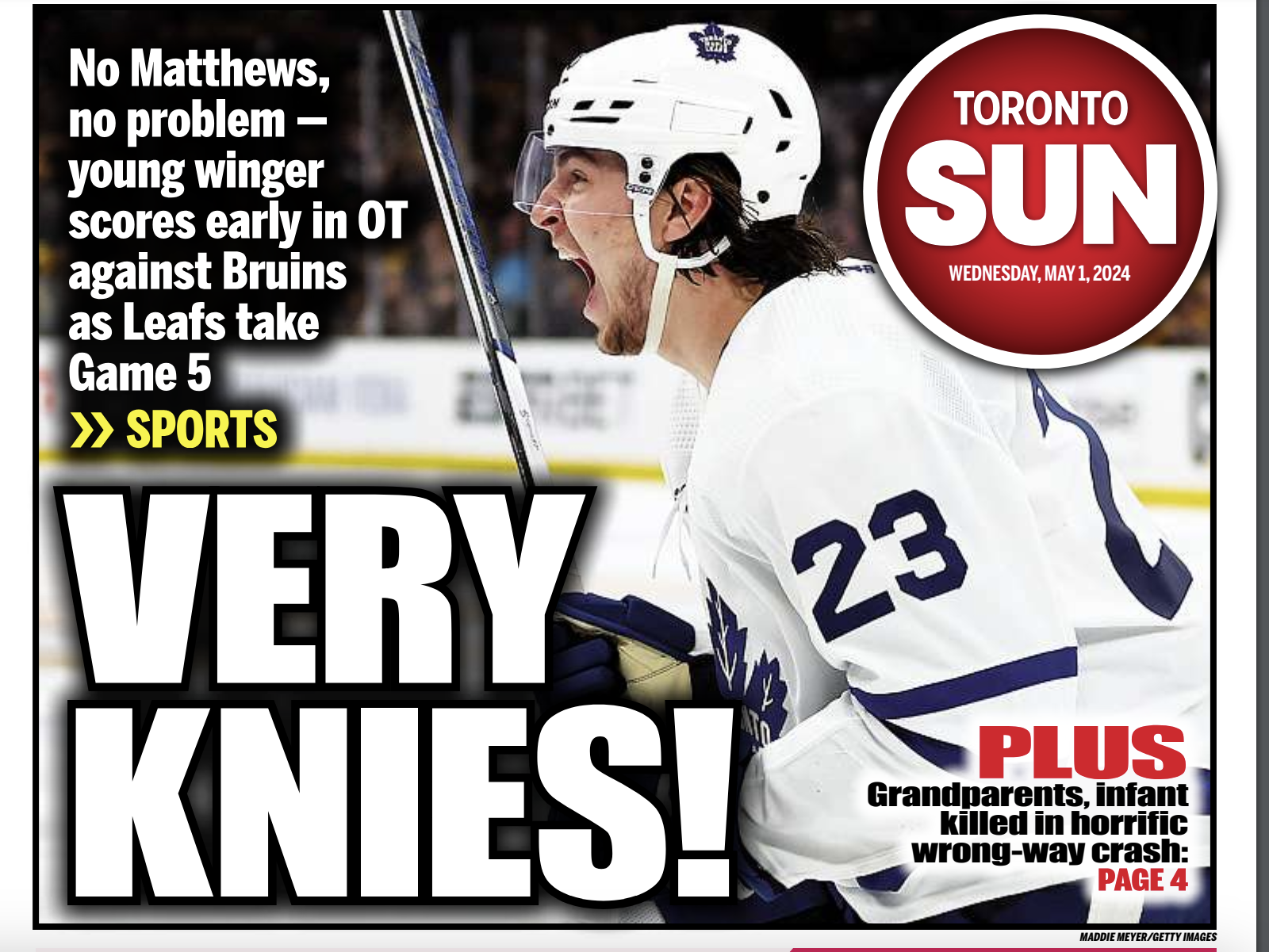 Three observations: Domi, Marner, Knies led Leafs in different ways ...