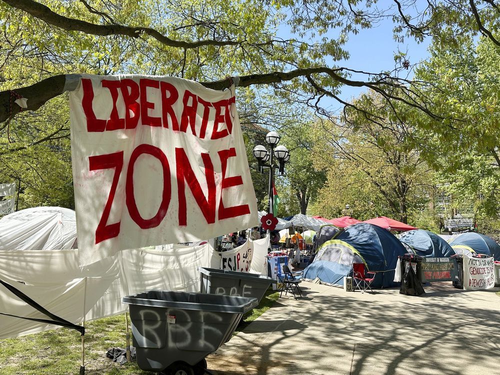 Police break up pro-Palestinian camp at University of Michigan ...