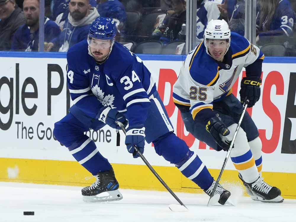 Auston Matthews back on ice for the Leafs, eyes return next week ...