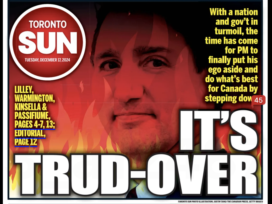 Trudeau's gov't is in turmoil, it's time for him to step down ...