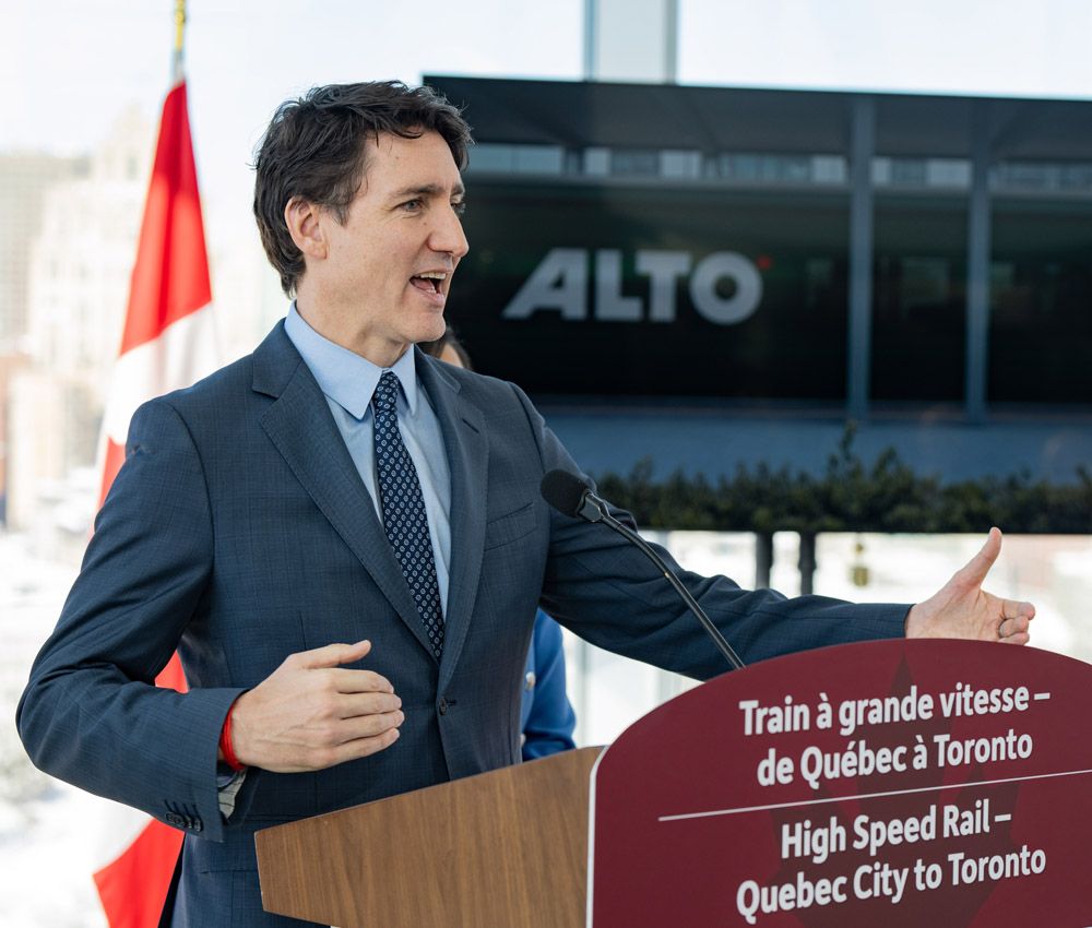 Federal government moving ahead with high-speed rail: Trudeau | Toronto Sun
