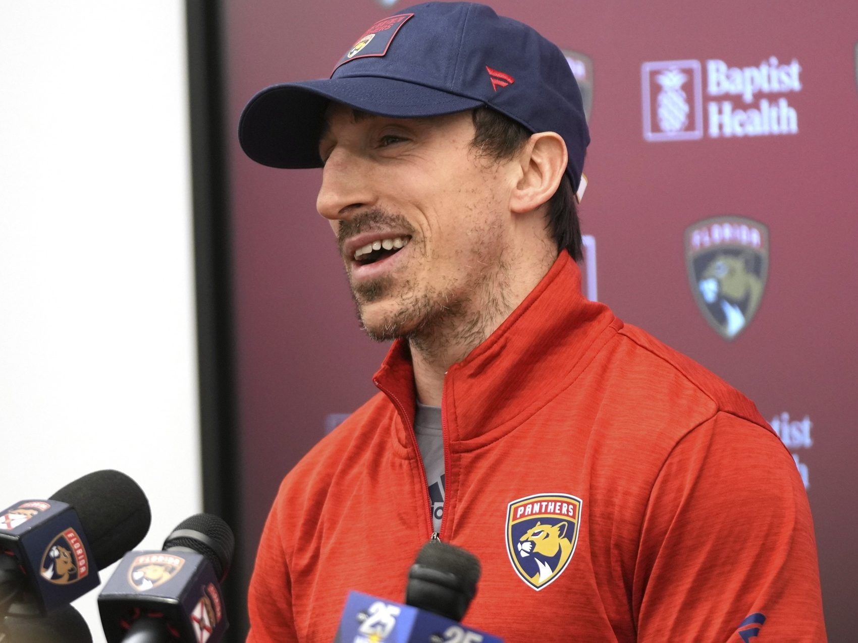 Lifelong Marchand fights back tears in first Florida press conference ...