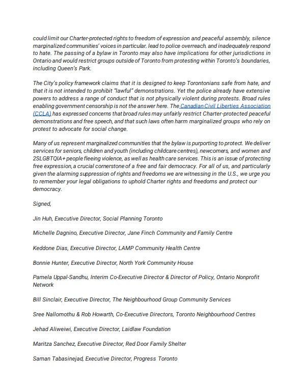 Community groups sign letter opposing 'bubble zone' bylaw | Toronto Sun