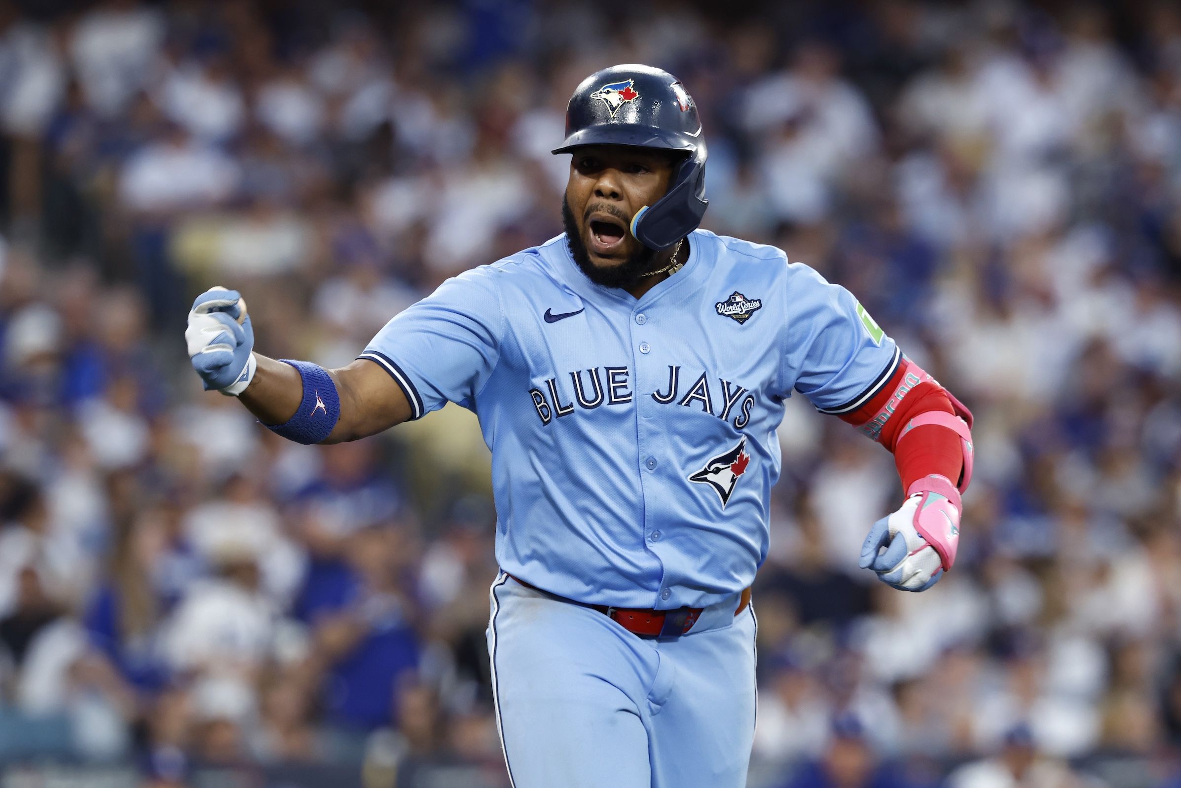 Vladdy Jr., face of playoff baseball, now face of the World Series for ...